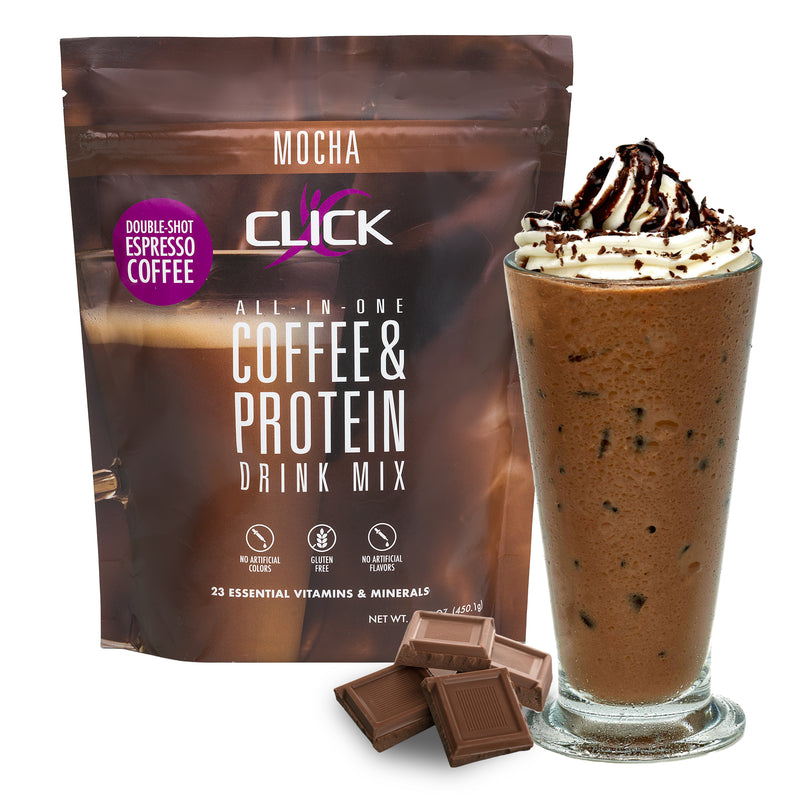 CLICK® Coffee Protein Powder Meal Replacement, Mocha Flavor
