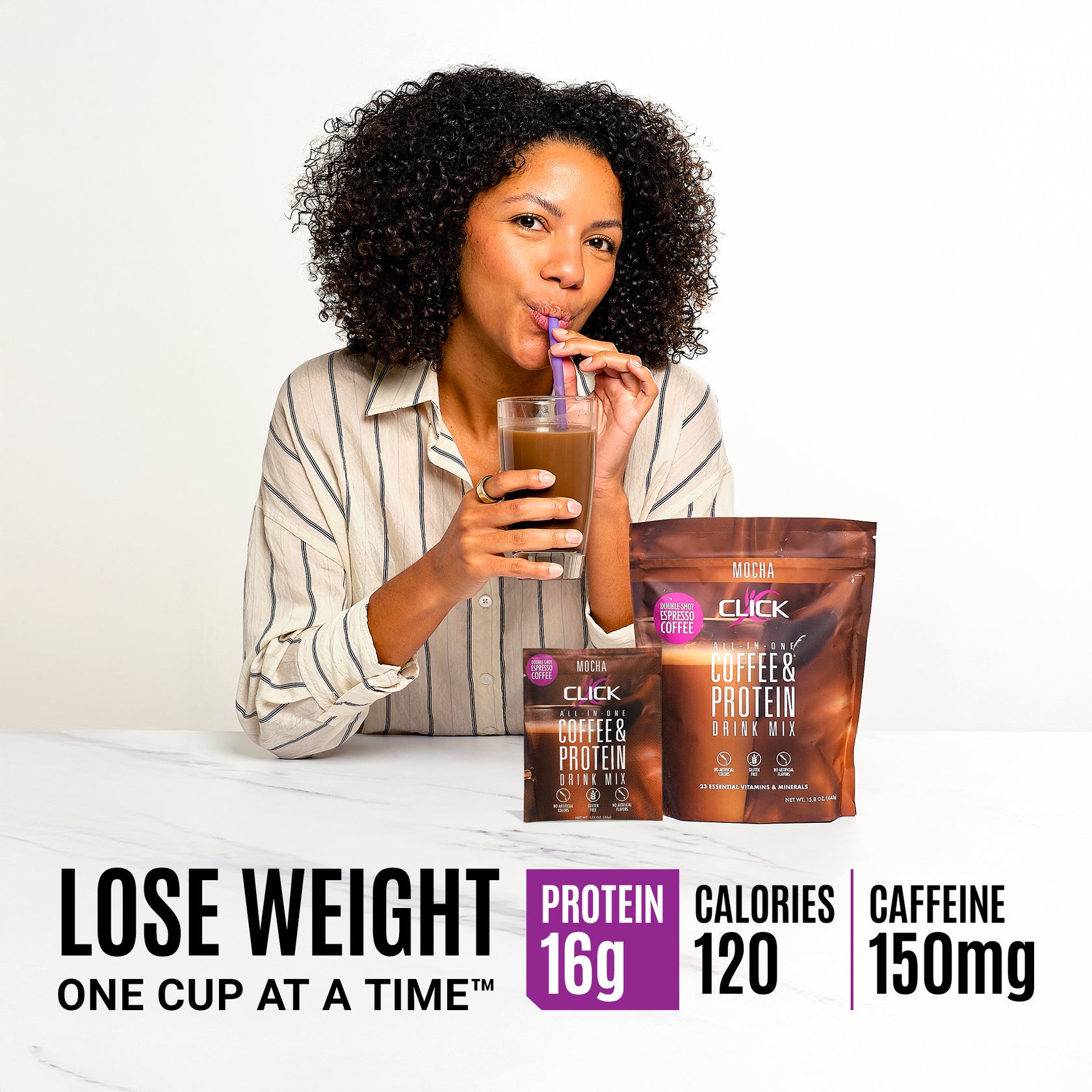 CLICK® Coffee Protein Powder Meal Replacement, Mocha Flavor – CLICK All ...