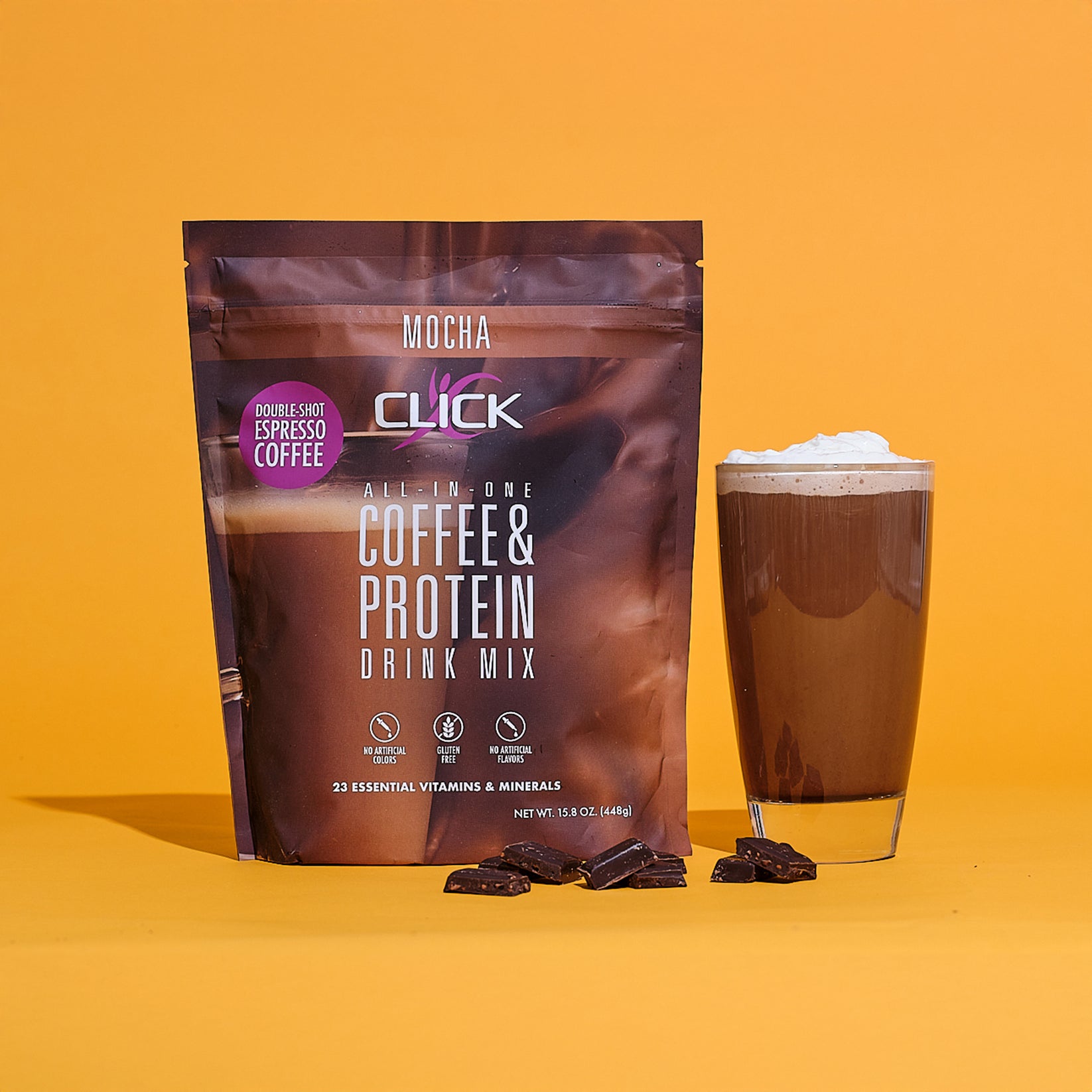 CLICK® Coffee Protein Powder Meal Replacement, Mocha Flavor – CLICK All ...