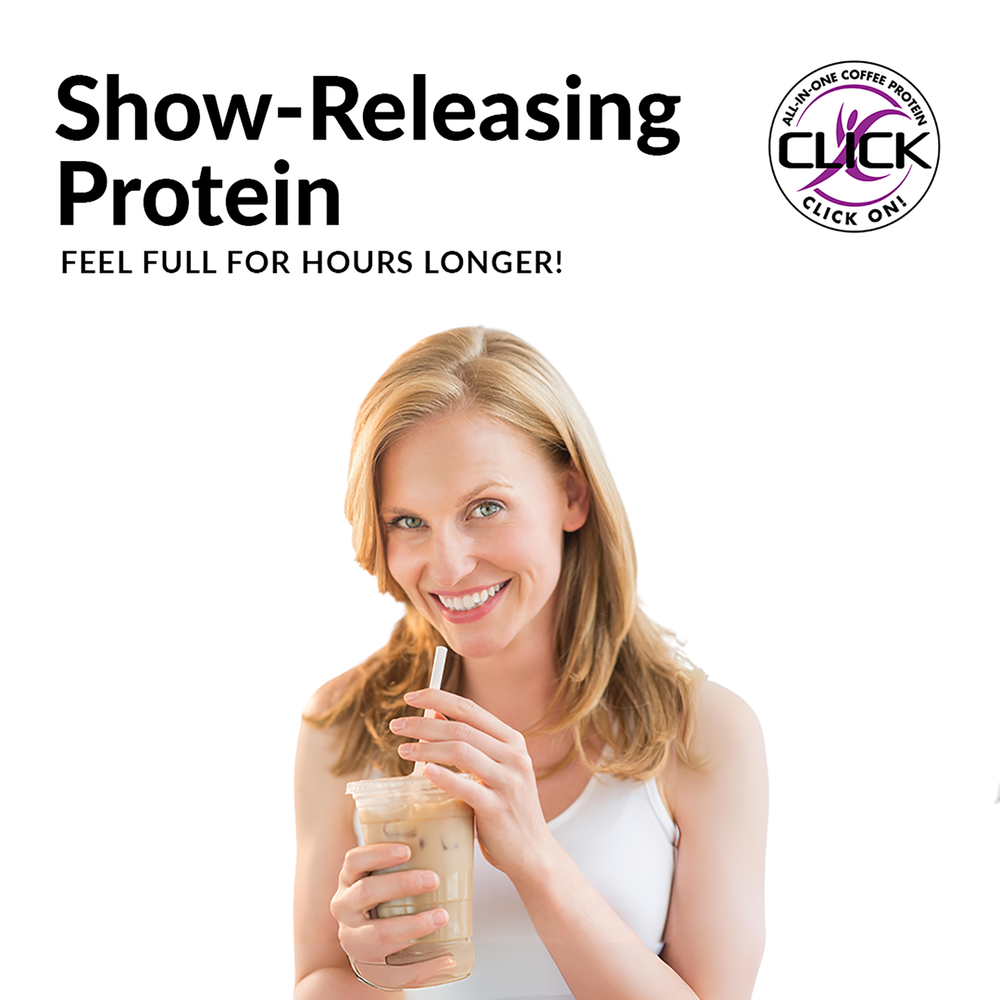 CLICK Coffee Protein Powder Meal Replacement, Vanilla Latte Flavor